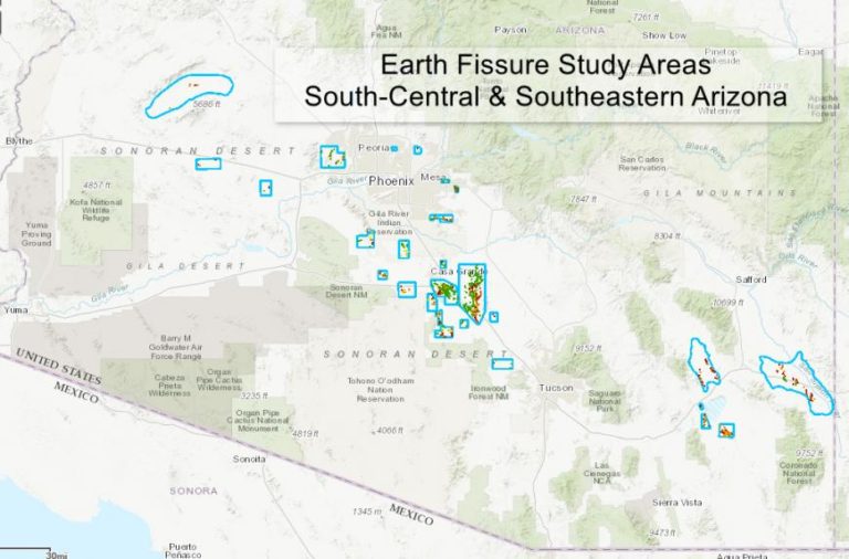 Arizona Geological Survey Releases 12 Revised Earth Fissure Maps ...